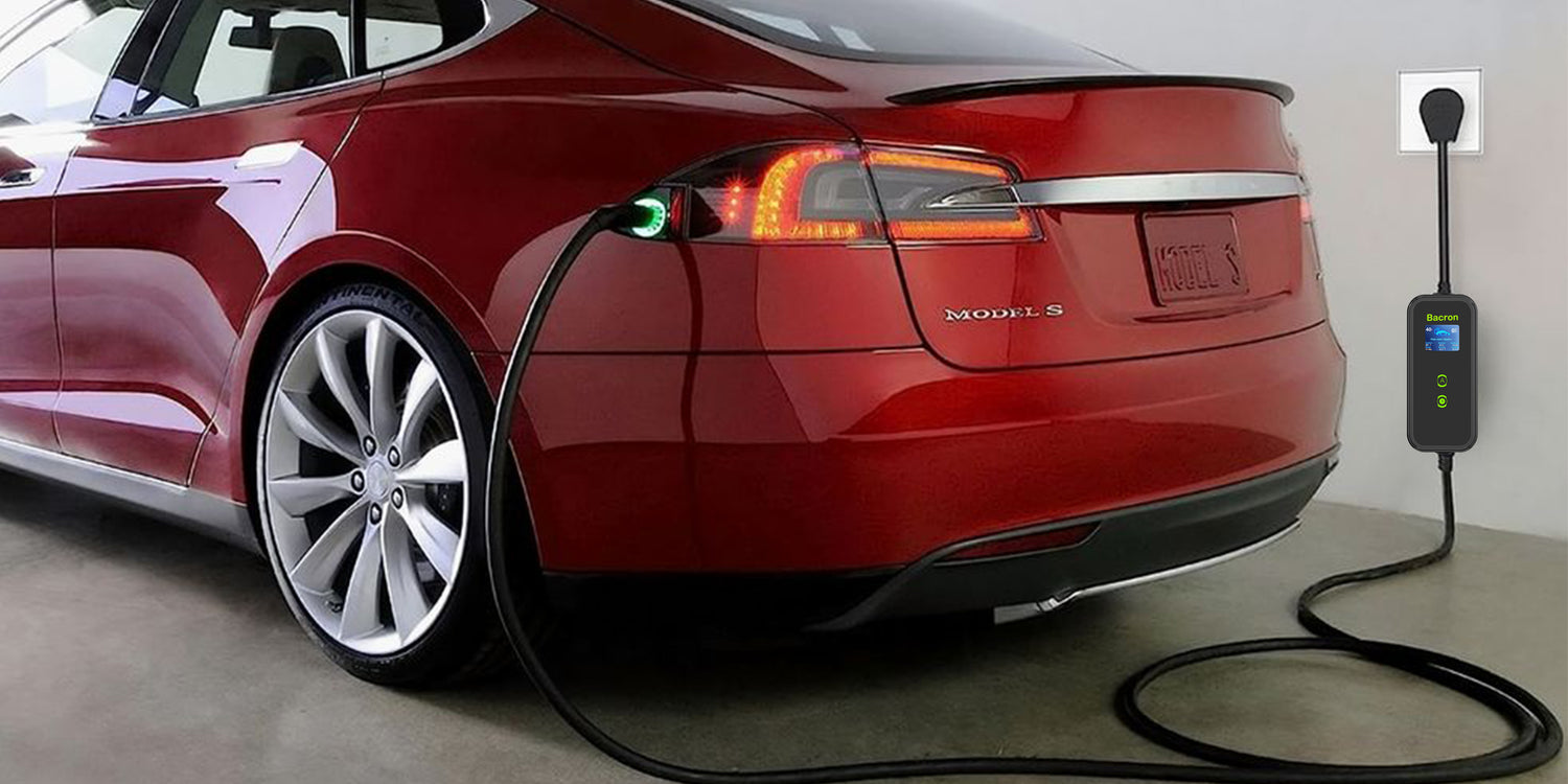 Bacron 40A Level 2 Ev Charger - 25-Foot Portable EV Charger